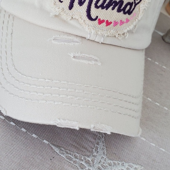 The Ivory Elephant | Accessories | Hot Mess Mama Baseball Cap Cream ...